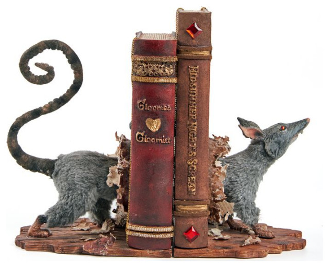Katherine's Collection 2022 Shakesfeare Rat Bookends, 13.5"x5.5"x9.25 ...