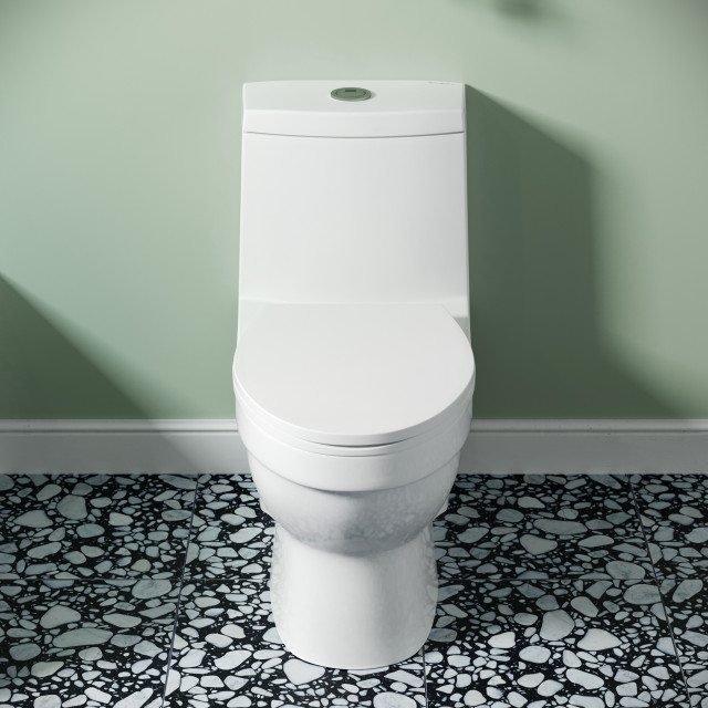 Virage One Piece Elongated Toilet With Touchless Retrofit Dual Flush 1. ...