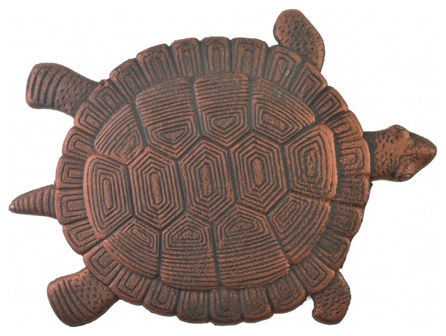 Decorative Cast Iron Yard And Garden Stepping Stone, Turtle, Bronze ...