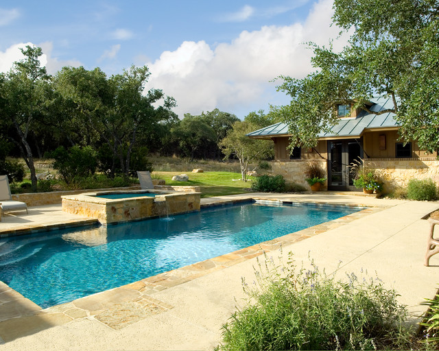 Cordillera Ranch Formal Pool/Spa/Landscape - Traditional - Pool ...