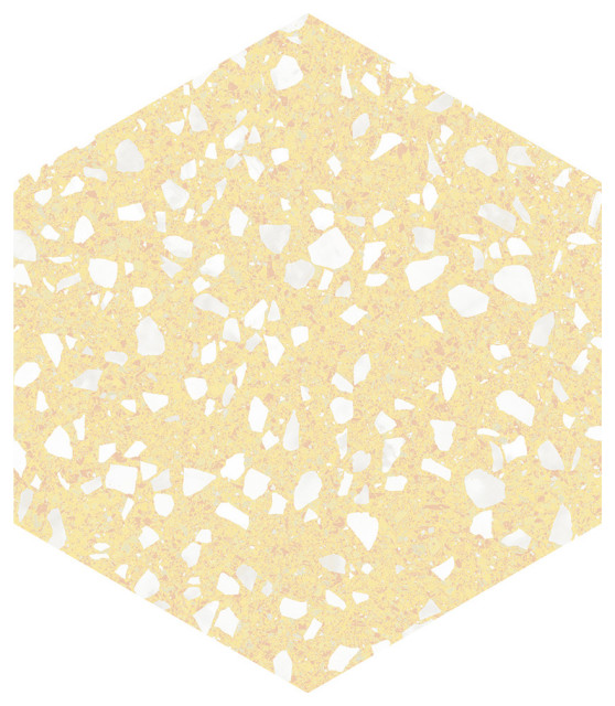 Venice Hex Yellow Porcelain Floor and Wall Tile Sample - Contemporary ...