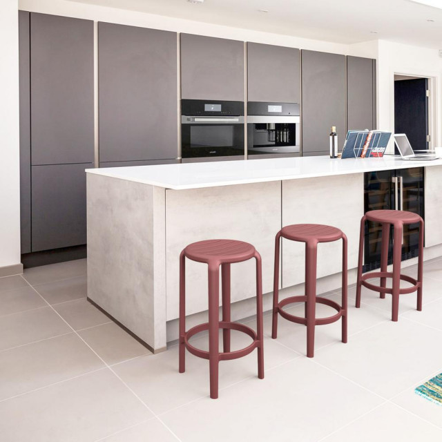 Tom Resin Counter Stool Marsala - Traditional - Area Rugs - by Bison ...