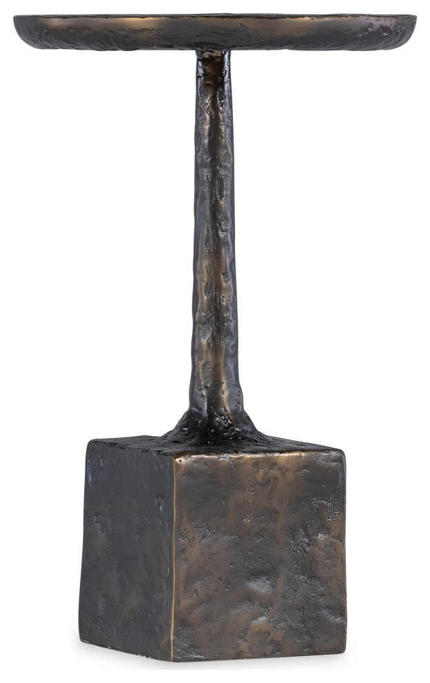 Hand-Hammered Bronze Side Table - Industrial - Side Tables And End ...