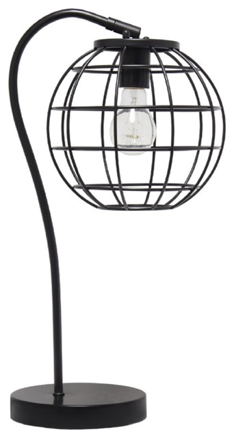 Lalia Home Metal Arched Cage Table Lamp in Black - Transitional - Table ...