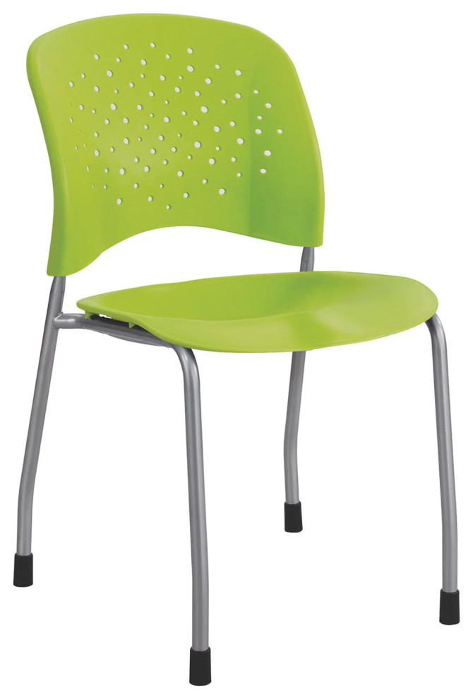 Set of 2 Multipurpose Chair, Contoured Plastic Seat With Dotted ...