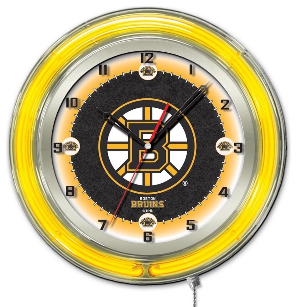 Boston Bruins 19" Neon Clock - Contemporary - Wall Clocks - by Holland ...