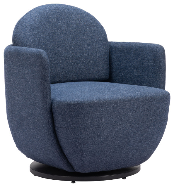 Oak Swivel Chair Blue - Contemporary - Armchairs And Accent Chairs - by ...