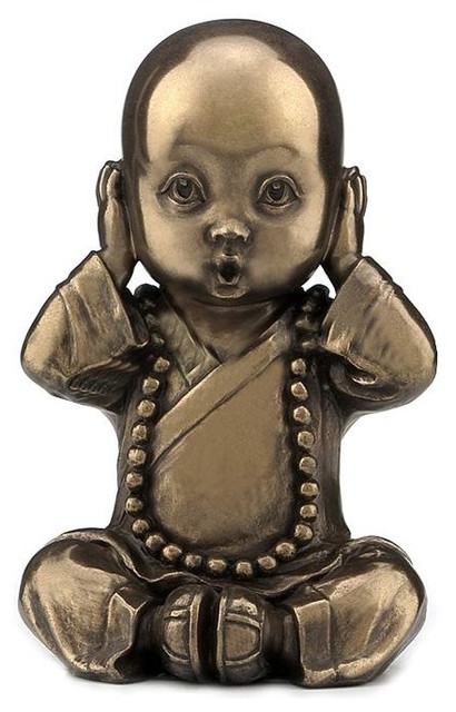 Little Monk, Hear No Evil, Ethnic Collectibles, Cold Cast Bronze ...