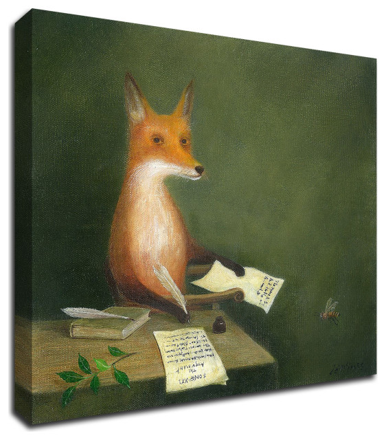 Michael Drayton Writing Poly-Olbion by DD McInnes,Print on Canvas, 14 ...