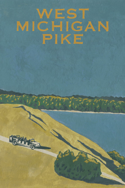 "West Michigan Pike" Painting Print on Wrapped Canvas, 8x12 ...