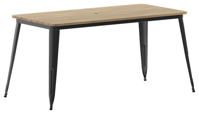 30x60 BR/BK Dining Table - Contemporary - Outdoor Dining Tables - by ...