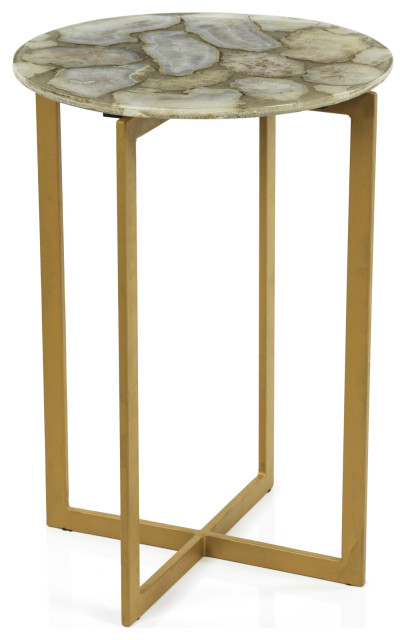 Sarcelles Agate Accent Table - Contemporary - Side Tables And End Tables - by Zodax | Houzz