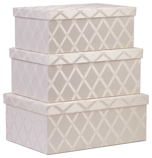 Storage Boxes set of 3, Sand Dunes - Contemporary - Decorative Boxes ...