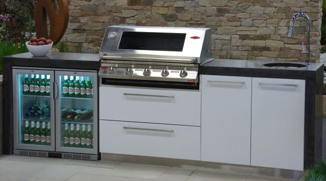 Outdoor Kitchen | Polished Concrete Benchtops, Doors and Drawers ...