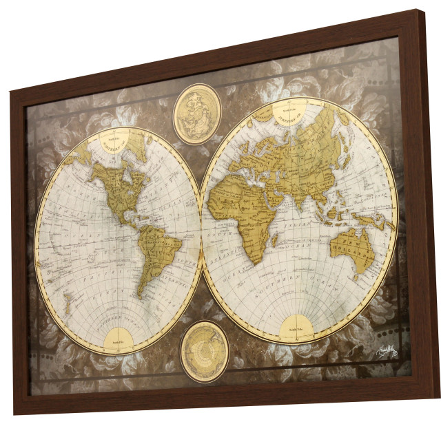 World Map Artwork - Contemporary - Prints And Posters - by Paragon ...