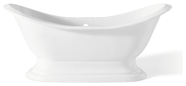 Cheviot Products Regency Cast Iron Bathtub With Pedestal Base and ...