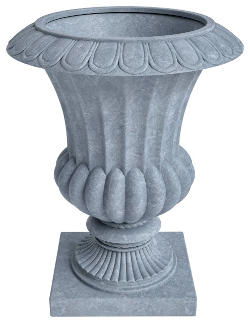 Lotus Urn Planter, Fiberglass and Clay With Drainage Holes ...