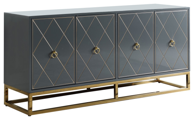 Senior Gold Plated Accent Sideboard - Contemporary - Buffets And ...