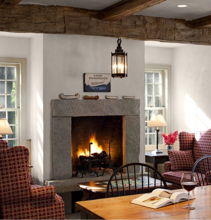 Kitchen Fireplace - Farmhouse - New York - by Haver & Skolnick LLC ...