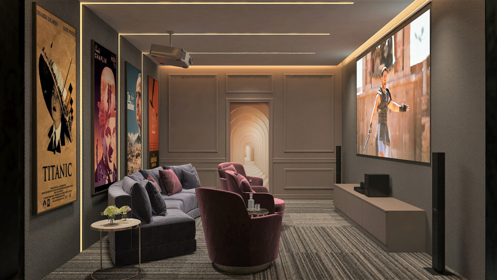 Home Theater | Penthouse | Artis Interiorz | Bangalore - Contemporary ...