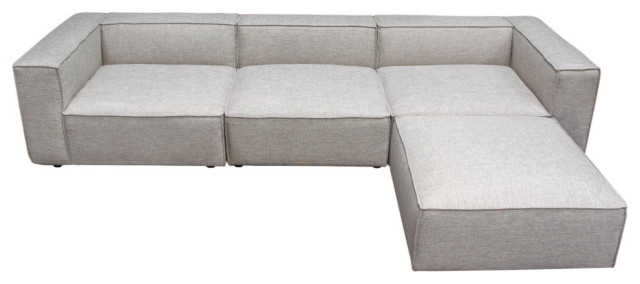 Vice 2PC Modular Sofa, Barley Fabric by Diamond Sofa - Transitional - Sectional Sofas - by ...