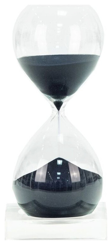 30 Minute Sand Timer On Cristal Base, Navy Sand - Contemporary ...