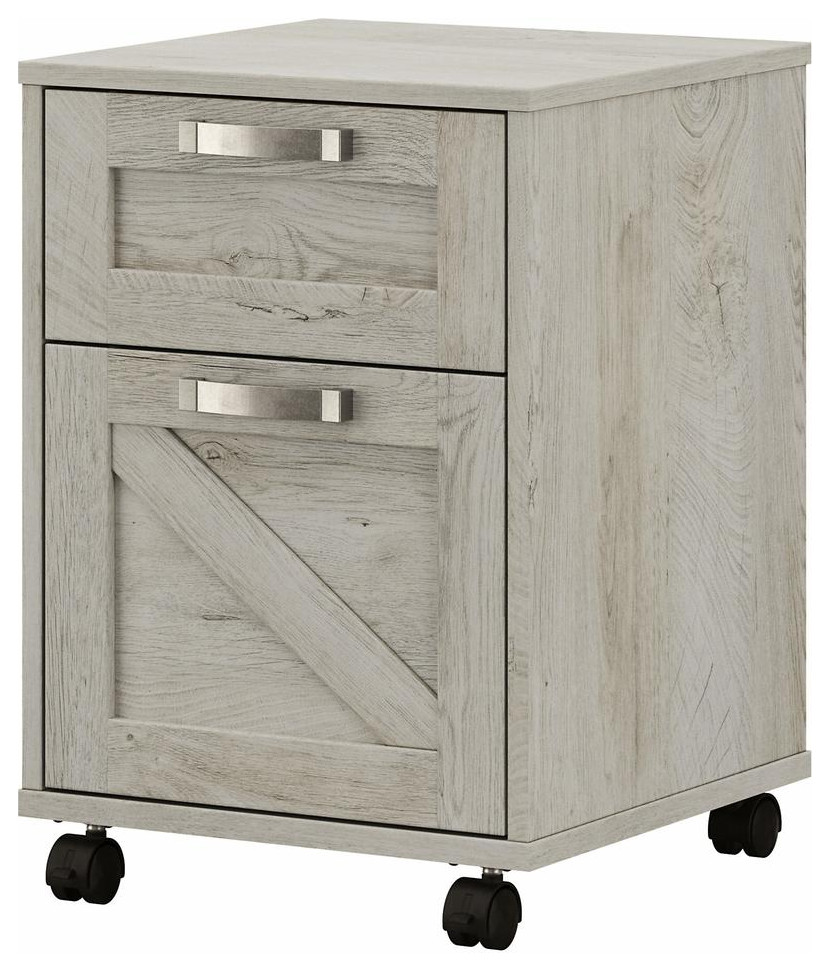 kathy ireland Cottage Grove 2 Drawer Mobile File Cabinet Cottage White ...