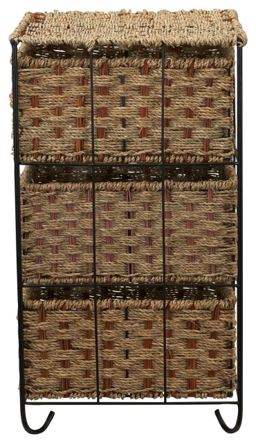 3 Drawer Wicker Storage Unit - Tropical - Storage Cabinets - by ...