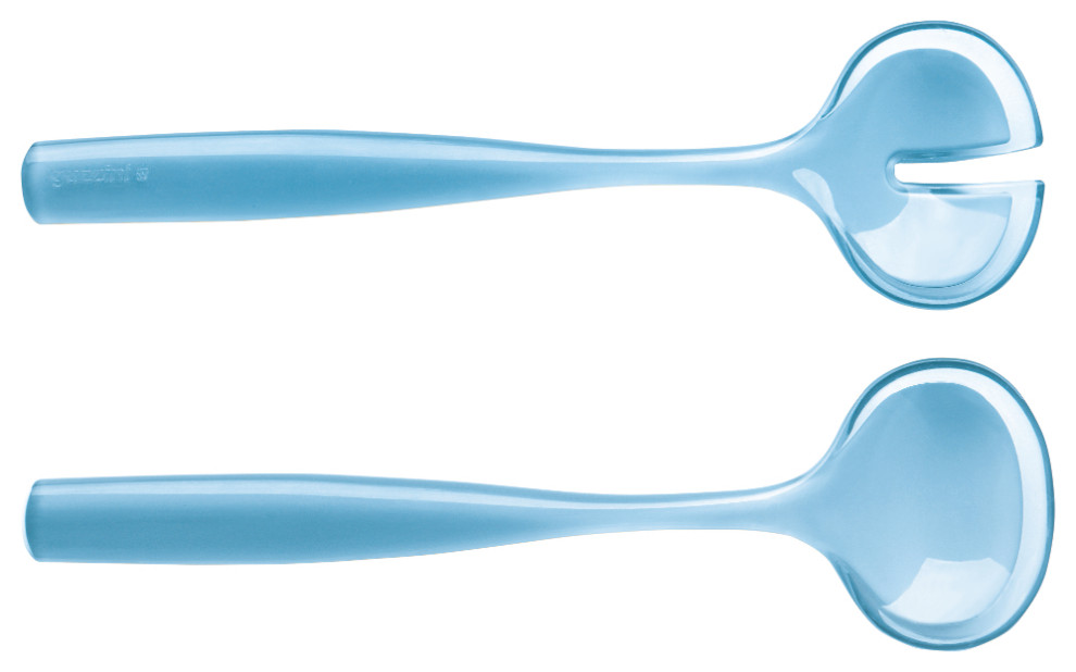 Guzzini Grace Sea Blue Salad Servers - Contemporary - Serving Utensils ...