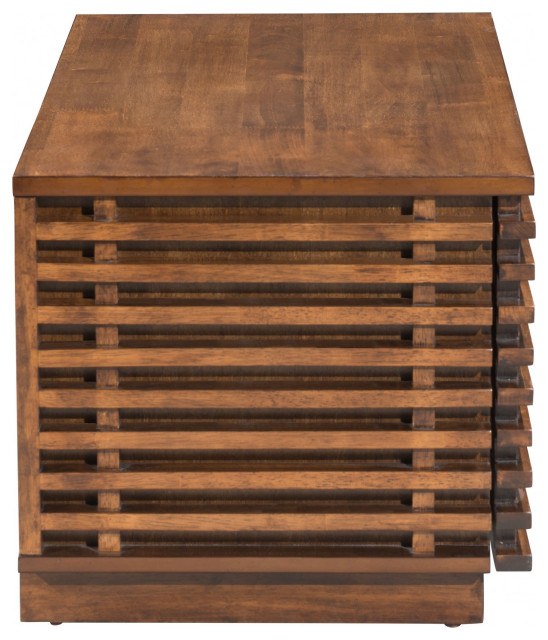 Linea Narrow Entertainment Stand Walnut - Transitional - Entertainment ...