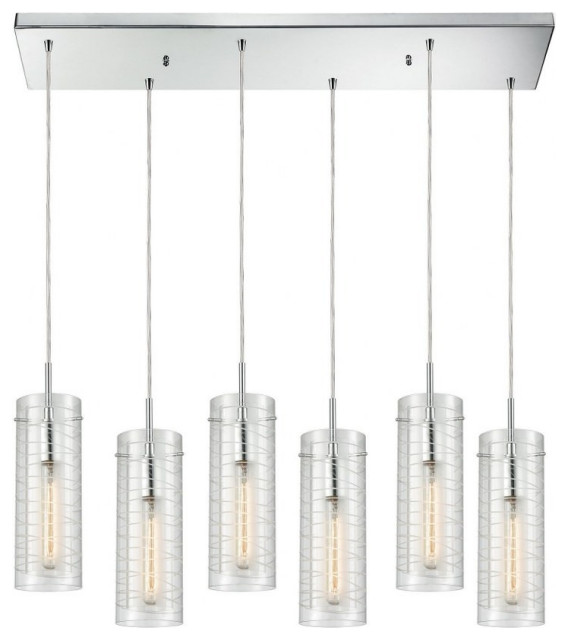 Six Light Rectangular Pendant - Pendants - 2499-BEL-2780261 - Bailey ...