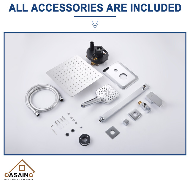 Brushed Nickel Wall Mounted Shower Faucet Waterfall Shower Bar System ...