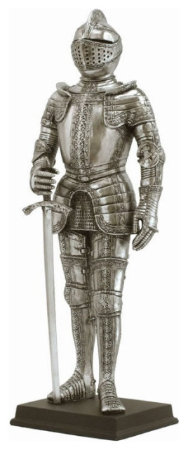 Medieval Suit of Armor Statue- Sword In Hand - Traditional - Decorative ...