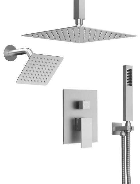 Dual Heads 3-Functions Shower System With Pressure Balancing Rough-In ...