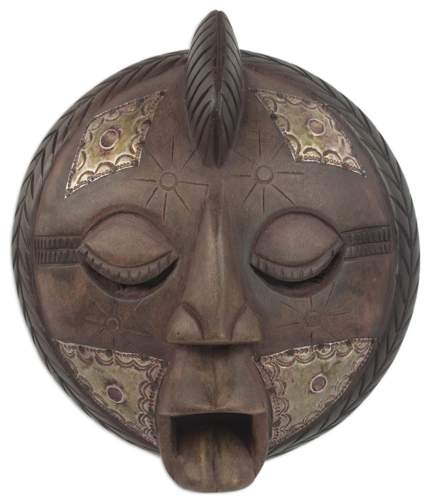 Novica Handmade Mystic Akan Wood Mask - Tropical - Wall Accents - by ...