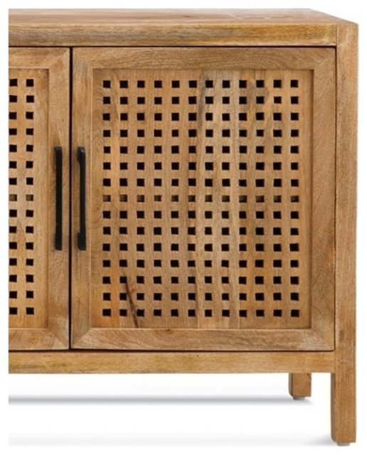 Maklaine Modern / Contemporary Wooden Server in Brown Finish ...