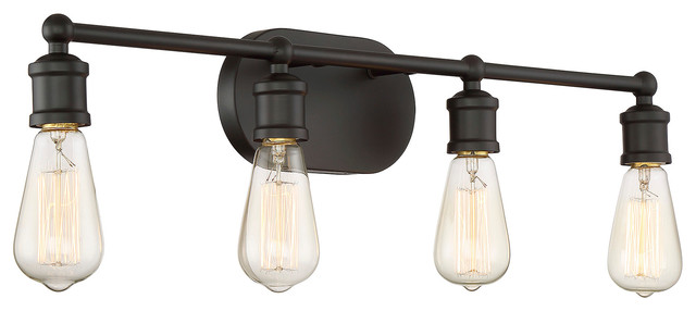 4-Light Vanity Fixture - Industrial - Bathroom Vanity Lighting - by ...