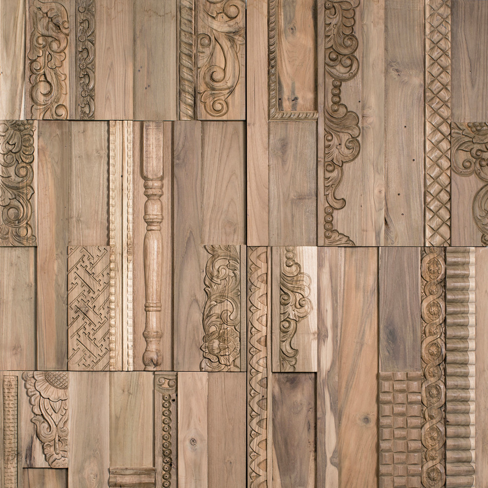 Phoenix - Reclaimed Wood Tiles by Wonderwall Studios (3.87 SF) - Rustic ...