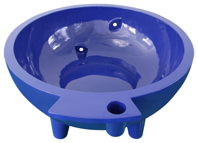 ALFI brand FireHotTub The Round Fire Burning Portable Outdoor Hot Bath ...