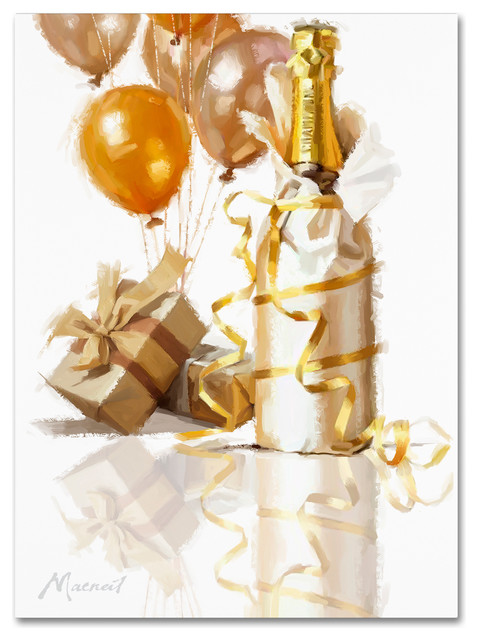 The Macneil Studio 'Golden Celebration' Canvas Art, 19"x14 ...