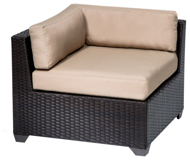 TKC Belle Corner Patio Chair in Gray - Tropical - Outdoor Lounge Chairs ...
