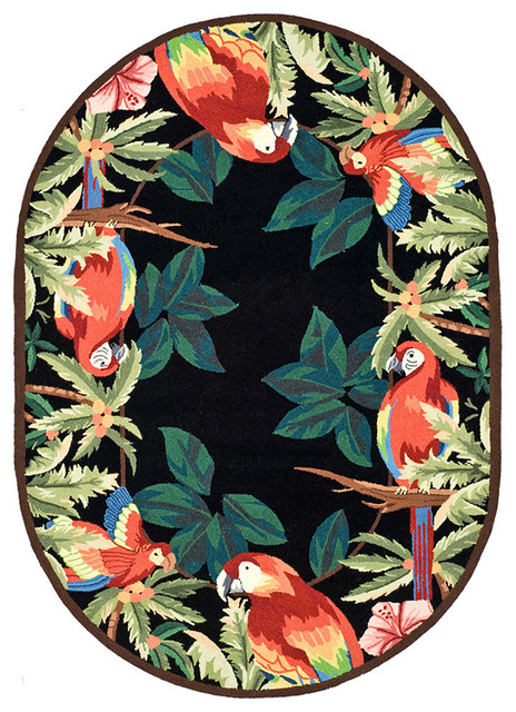 Safavieh Chelsea Hk296A Black Area Rug, 7'9" x 9'9" - Tropical - Area ...