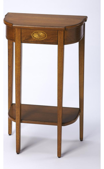 Butler Console Table, Olive Ash Burl - Transitional - Console Tables ...