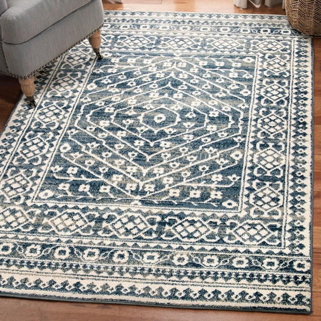 Bohemian Tribal Geometric Area Rug, Unique Polypropylene Design, 7'10 ...