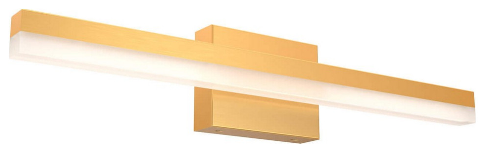 LED Linear Vanity Light, Gold - Contemporary - Bathroom Vanity Lighting ...