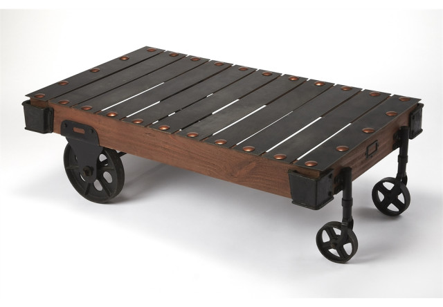 Chesterfield Industrial Chic Coffee Table - Contemporary - Coffee ...