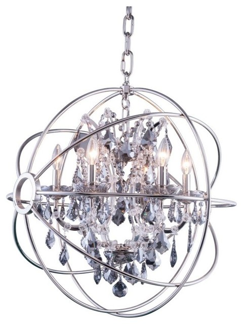 Urban Classic 1130D25PN-SS/RC Geneva 6-Light Chandelier - Contemporary ...