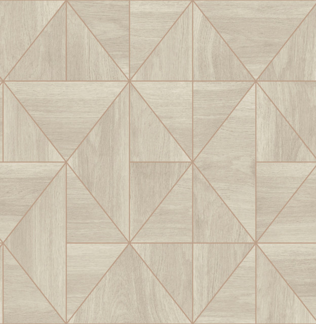 Cheverny Gray Wood Tile Wallpaper, Sample, Swatch - Contemporary - Wallpaper - by Brewster Home ...