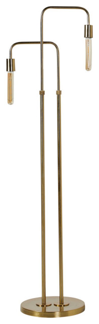 Elevate Floor Lamp, Brass - Transitional - Floor Lamps - by LH Imports ...