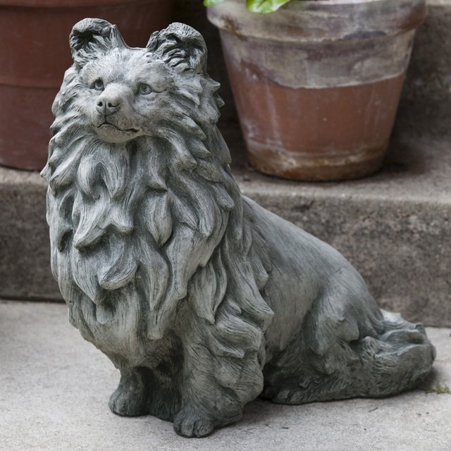 Sheltie Garden Statue